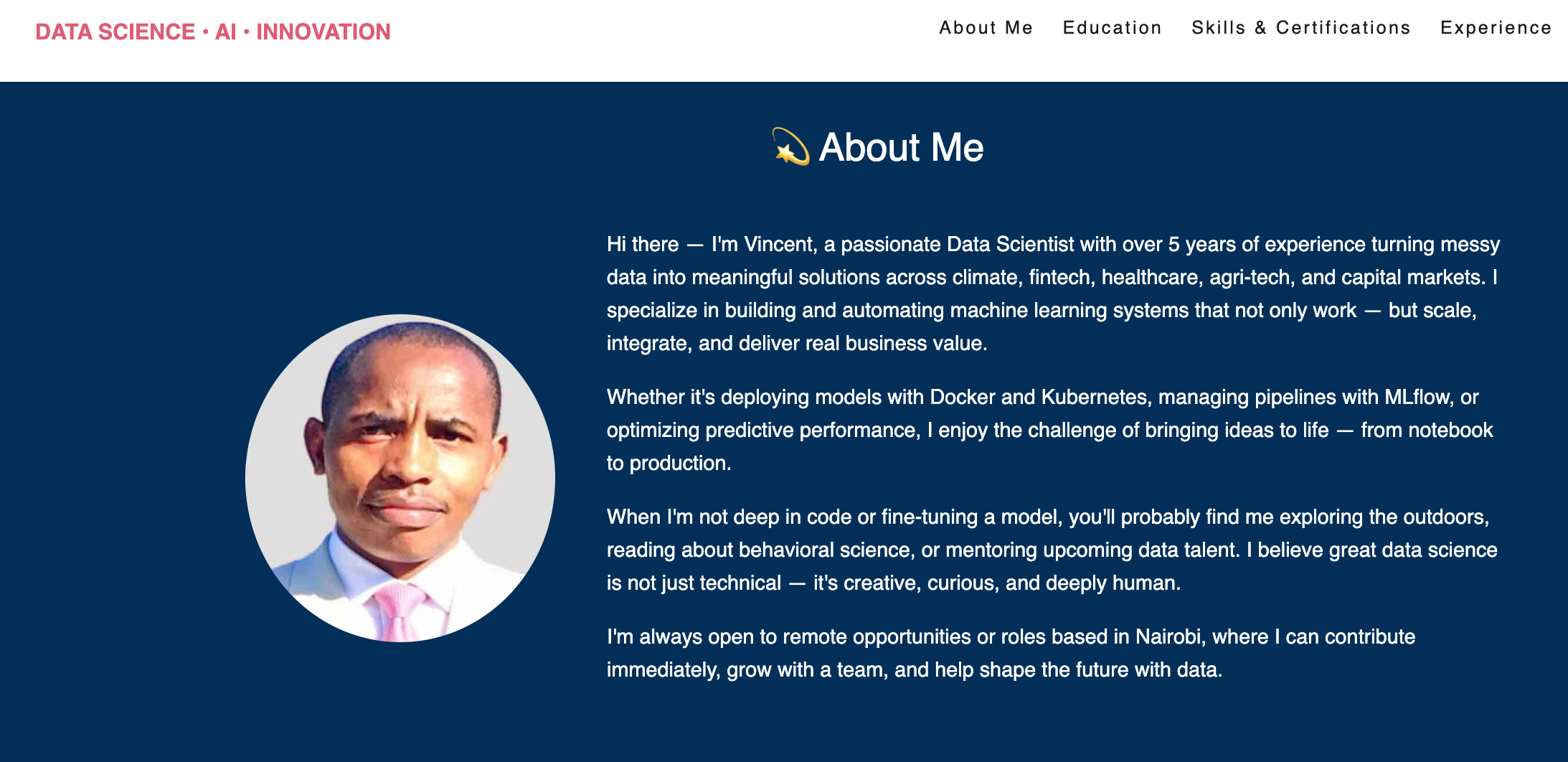 Kipkemoi Vincent Portfolio